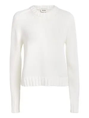 ME+EM Organic Cotton Essential Cropped Sweater - White
