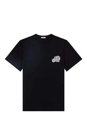 Moncler Logo-appliquéd Cotton-jersey T-shirt - Black
