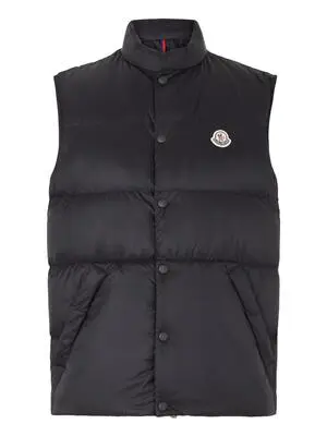 Moncler Logo-appliquéd Quilted Shell Down Gilet - Black