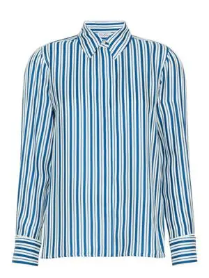 Max Mara Striped Twill Shirt - Silk
