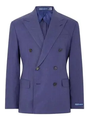 Polo Ralph Lauren Double-breasted Linen Blazer - Blue