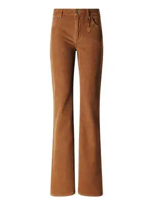 Stella McCartney Cotton Corduroy Flared Trousers - Brown