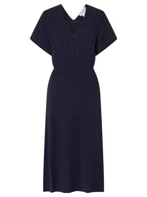 Max Mara Max Mara Woven Midi Dress Blue