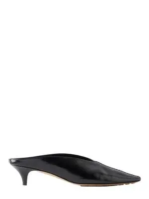 Bottega Veneta Vesta Leather Mules - Black