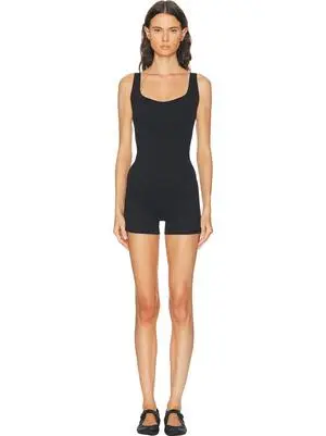 NIKESKIMS Matte Corset Onesie - Obsidian