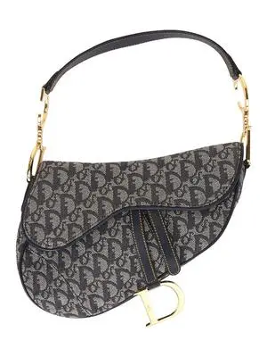 Dior Dior Trotter Oblique Saddle Bag Blue