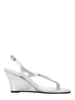 Gimaguas Metallic Wedge Sandal - Silver
