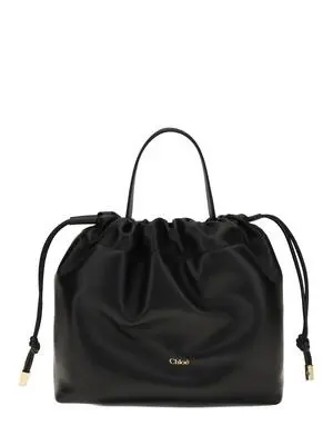 Chloé Icons Leather Chain Shoulder Bag - Black