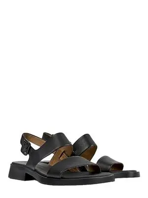 Camper Dana Leather Two-strap Sandal - Black