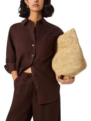 Whistles Linen Shirt - Brown