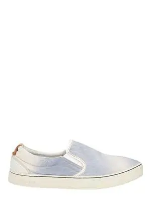 SATORISAN Textile And Leather Slip-on Sneakers - Blue
