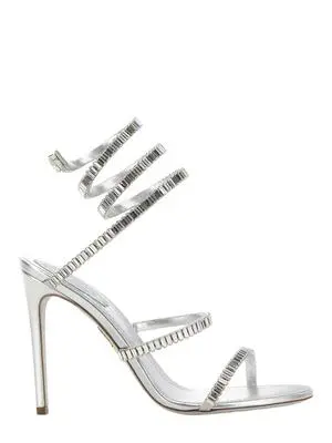 Rene Caovilla RENE CAOVILLA Embellished Fabric Cleo Sandals Silver