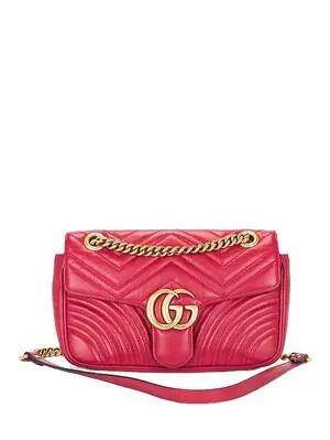 FWRD RENEW Gucci Gg Marmont Shoulder Bag - Red