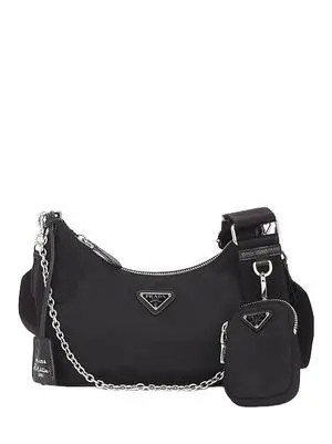 FWRD RENEW Prada Re-edition 2005 Re-nylon Shoulder Bag - Black