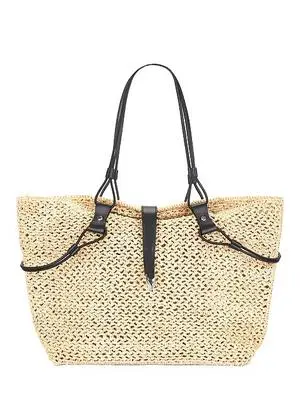 IRO PARIS Lasso Raffia Shoulder Bag - Neutral