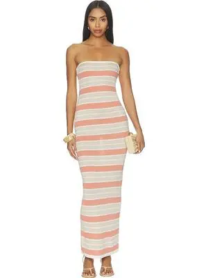 SNDYS. Celia Shimmer Maxi Dress - Peach