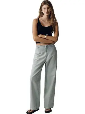 PILCRO Retro Slouch Low-rise Straight Jeans - Medium Denim