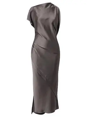 Victoria Beckham Sleeveless Draped Maxi Gown - Ore