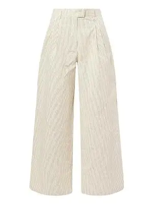 4TH & RECKLESS Elina Striped Wide-leg Cotton Trousers - Multi