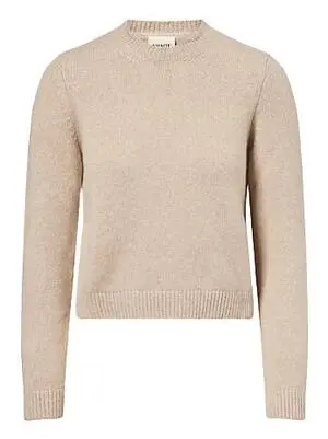 Khaite Leta Crewneck Cashmere Jumper - Putty