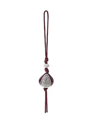 Loewe Fig Brass And Enamel Bag Charm - Purple/silver