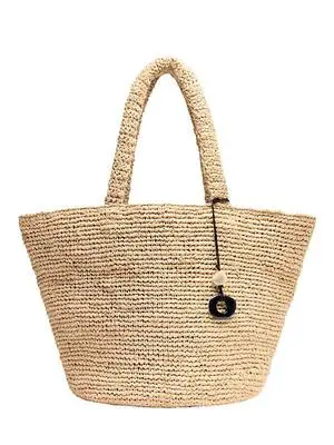 Whistles Raffia Tote Bag - Cream