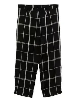 LIMI FEU Check-pattern Trousers - Black