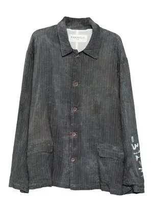 RUNDHOLZ Steel Pinstripe Faded Effect Jacket - Grey