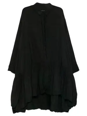 RUNDHOLZ Crinkled Asymmetric Hem Dress - Black