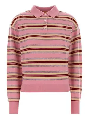 Guest In Residence Embroidered Cashmere Collegiate Polo Shirt - White