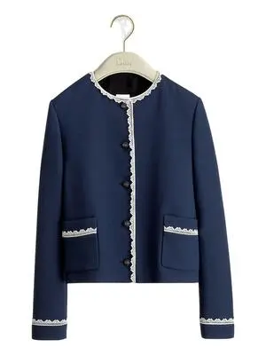 DIOR Dior Cropped Jacket With Lace Trim