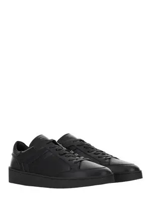 Canali Panelled Low-top Sneakers - Black