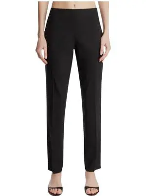 THE ROW Pleated Straight Leg Pants - Black