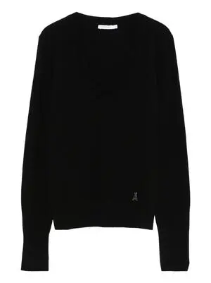 Patrizia Pepe V-neck Jumper - Black