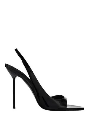 Paris Texas Slingback Open-toe Stiletto Pumps - Black