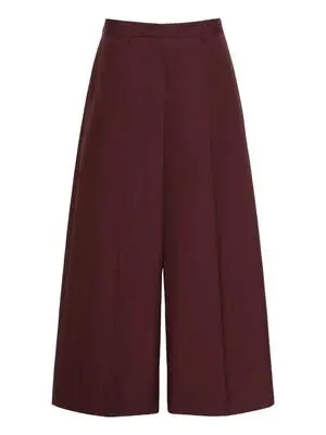 Max Mara Max Mara Smmepoca Cropped Trousers Deep Red