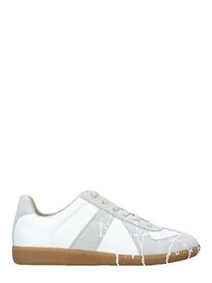 MAISON MARGIELA Replica Paint Leather Trainers - White