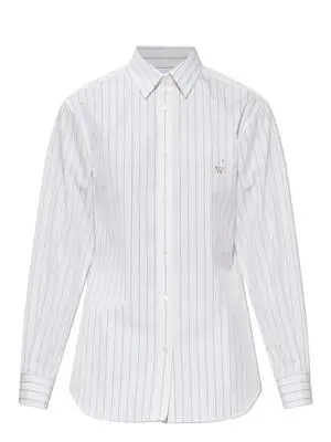 Moschino Striped Embroidered Shirt - White