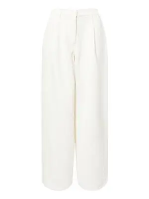 SAMSOE SAMSOE Samsøe Samsøe Saharper Pleated Wide-leg Trousers - Egret