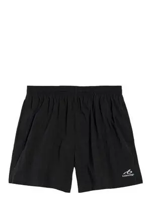 Balenciaga Printed Logo Shorts - Black
