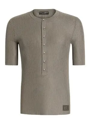 Dolce & Gabbana Serafino Silk Pullover - Gray