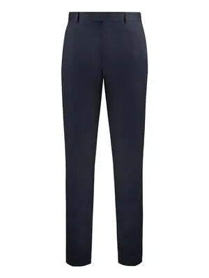 Zegna Jetted Pocket Tailored Trousers - Black