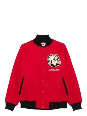 ICECREAM Embroidered Bulldog Long Sleeve Jacket - Red