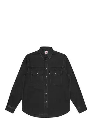 ICECREAM Collared Long-sleeved Shirt - Black