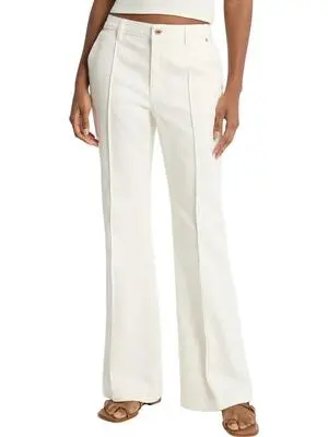 Michael Kors Pintuck Bootcut Stretch Denim Jeans - Natural