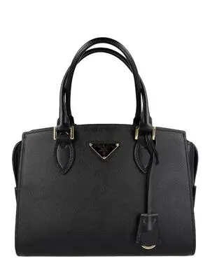 Prada Saffiano Leather Hand Bag - Black