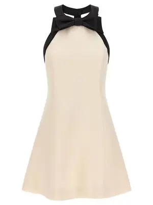 Valentino Garavani Crepe Couture Mini Dress With Bow Detail - Multicolor