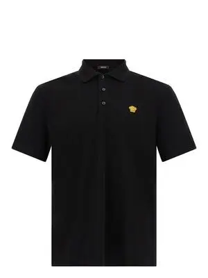 Versace Versace Men 'Medusa' Polo Shirt Black