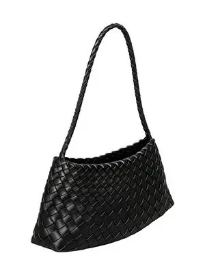RIMINI Erica Woven Eco Leather Shoulder Bag - Brown