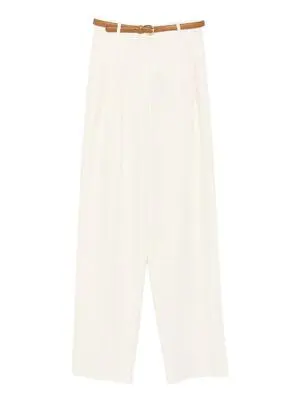 Max Mara Tailored Trousers With Pleated Detailing - Cream